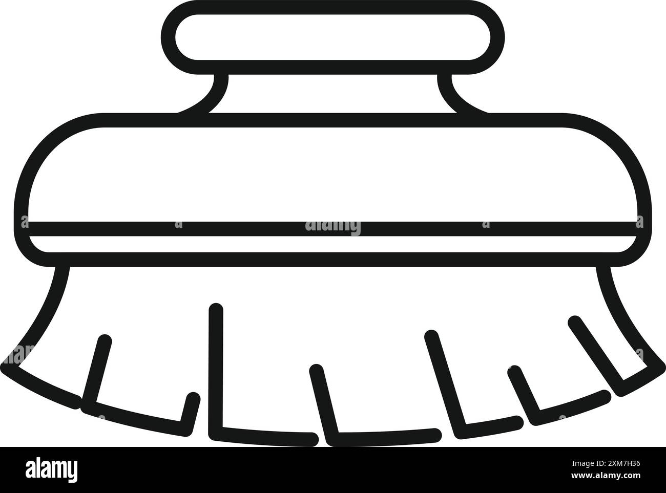 Cleaning brush icon in outline style for web design isolated on white ...