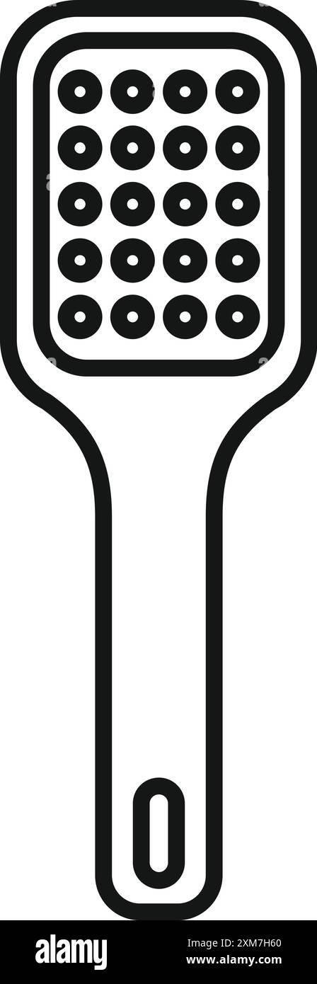 Simple line drawing of a hairbrush, a tool used by hairdressers for ...