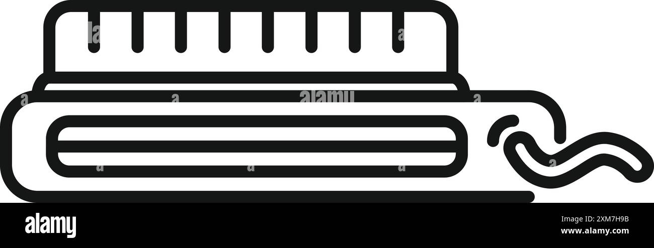 Electronic harmonica generating sound waves, a modern take on a classic ...