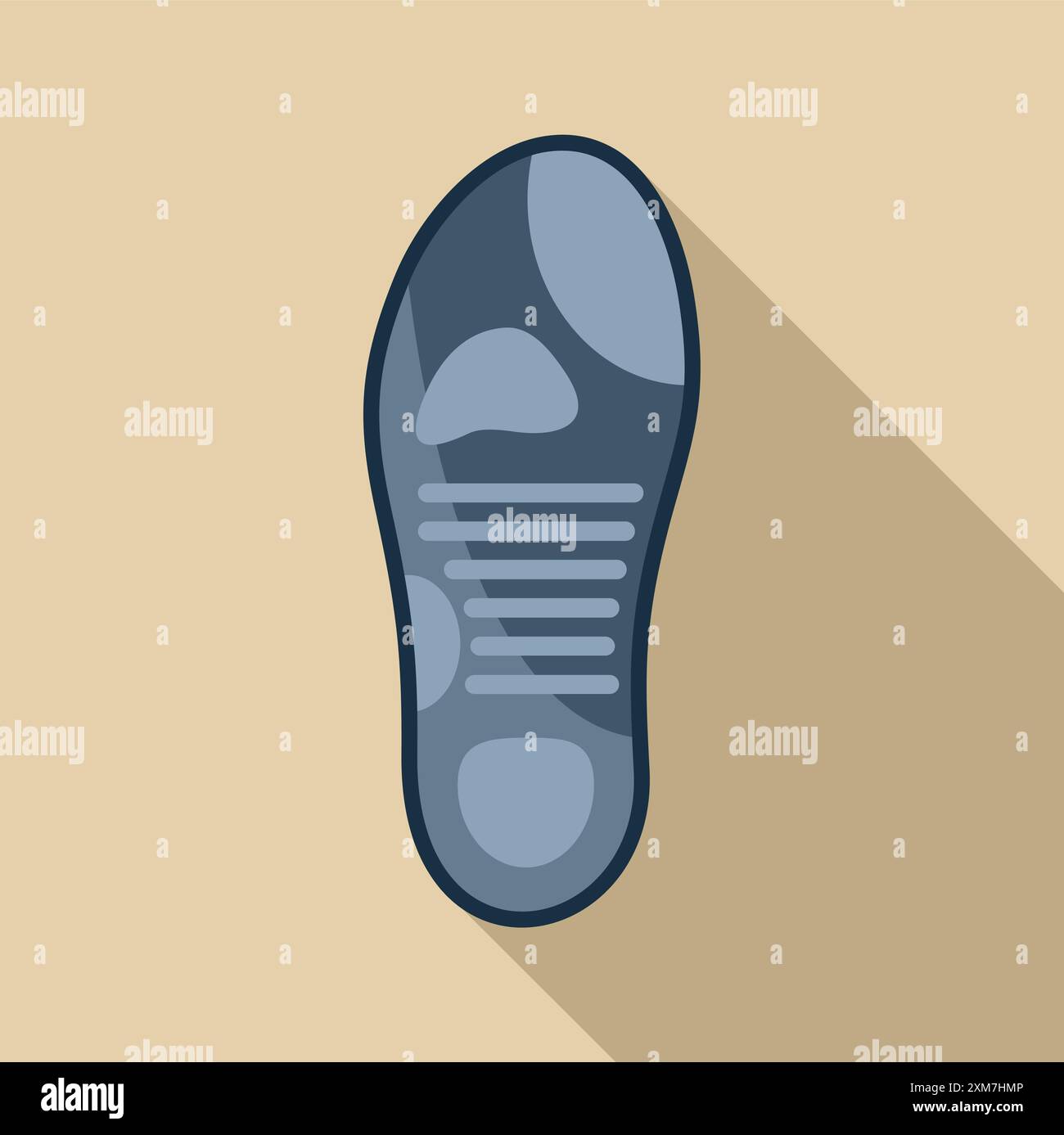 Shoe sole print leaving an imprint, indicating recent presence Stock ...