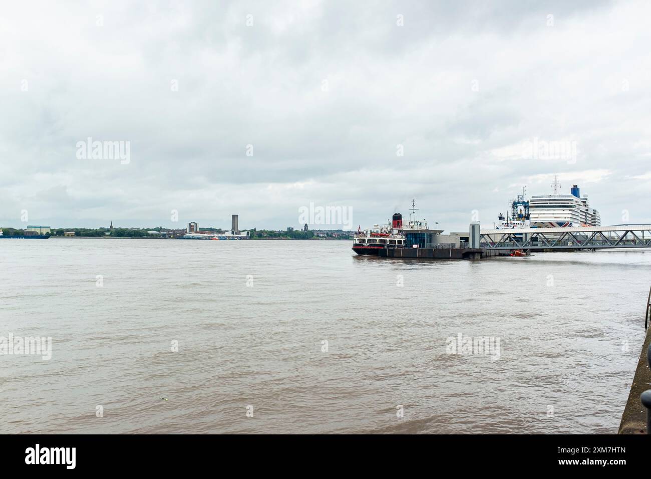 The iconic River Mersey with Birkenhead in the background Stock Photo ...