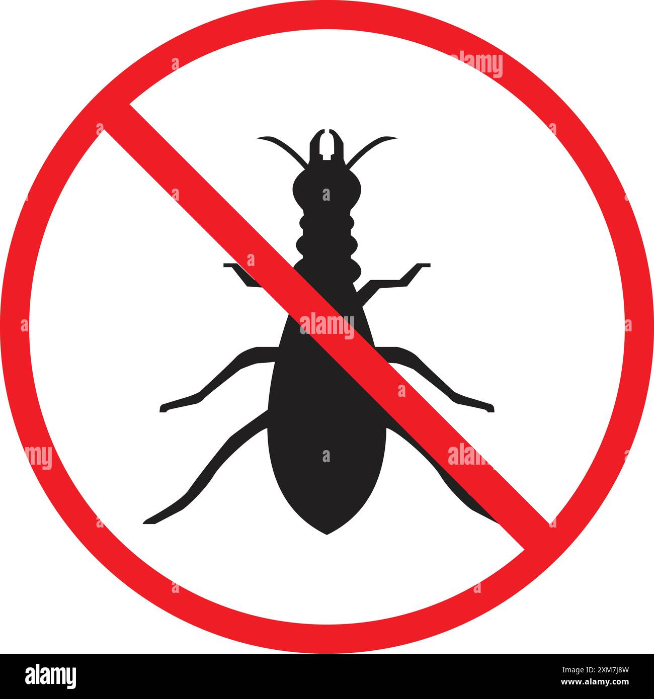 Termite Free icon, Termite Insect Prohibition Sign, Anti-termite red ...