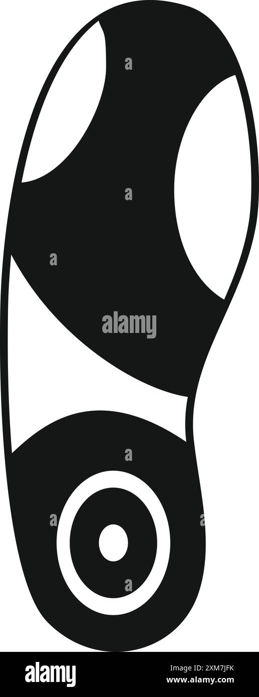 Orthopedic insole with heel and arch support icon in simple style ...