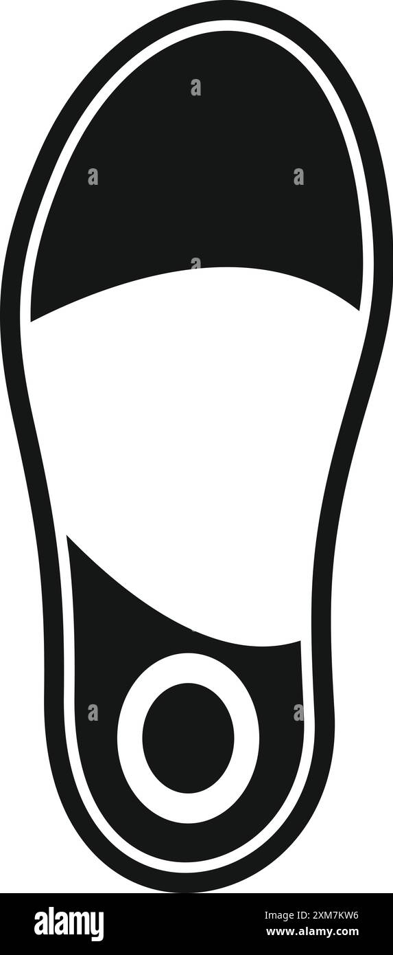 Black and white icon of an orthopedic insole promoting a healthy ...
