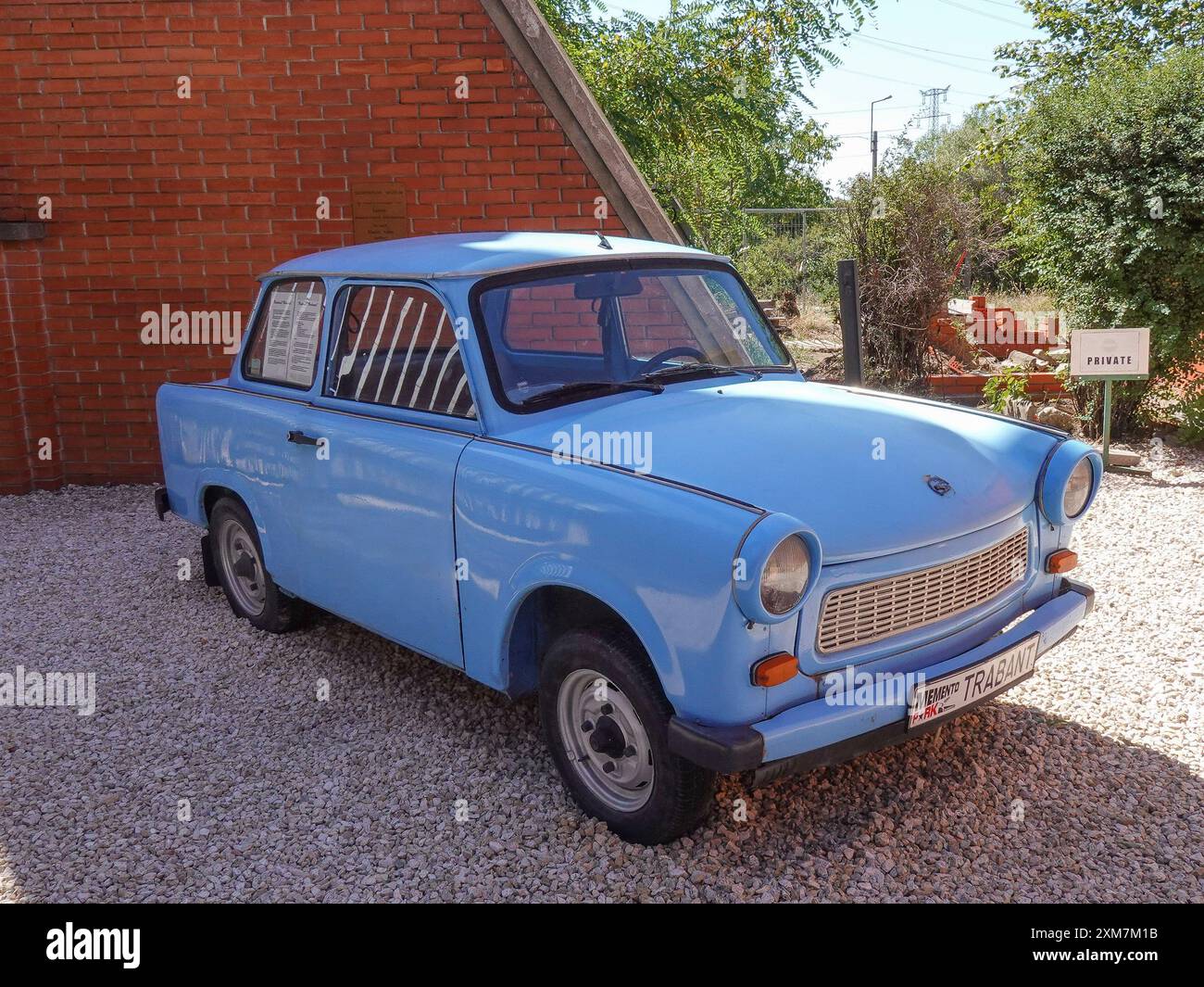 Hungary, Budapest, Trabant 601 car in Memento Park Memento Park is an ...