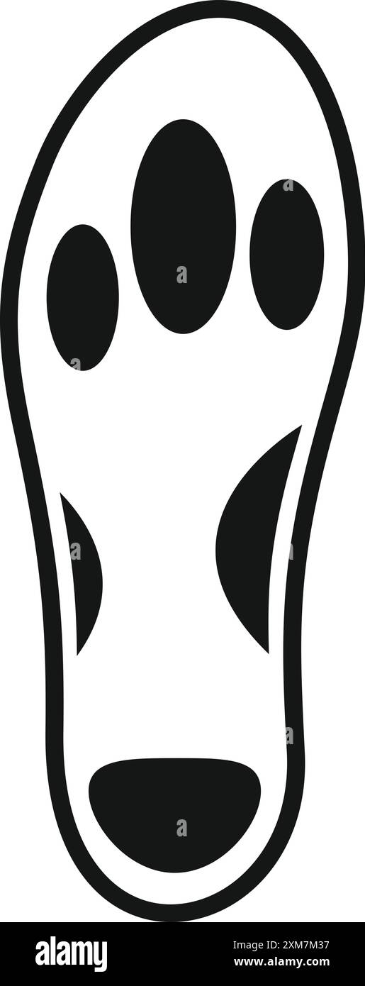 Black silhouette footprint of bigfoot sasquatch yeti showing heel toe ...