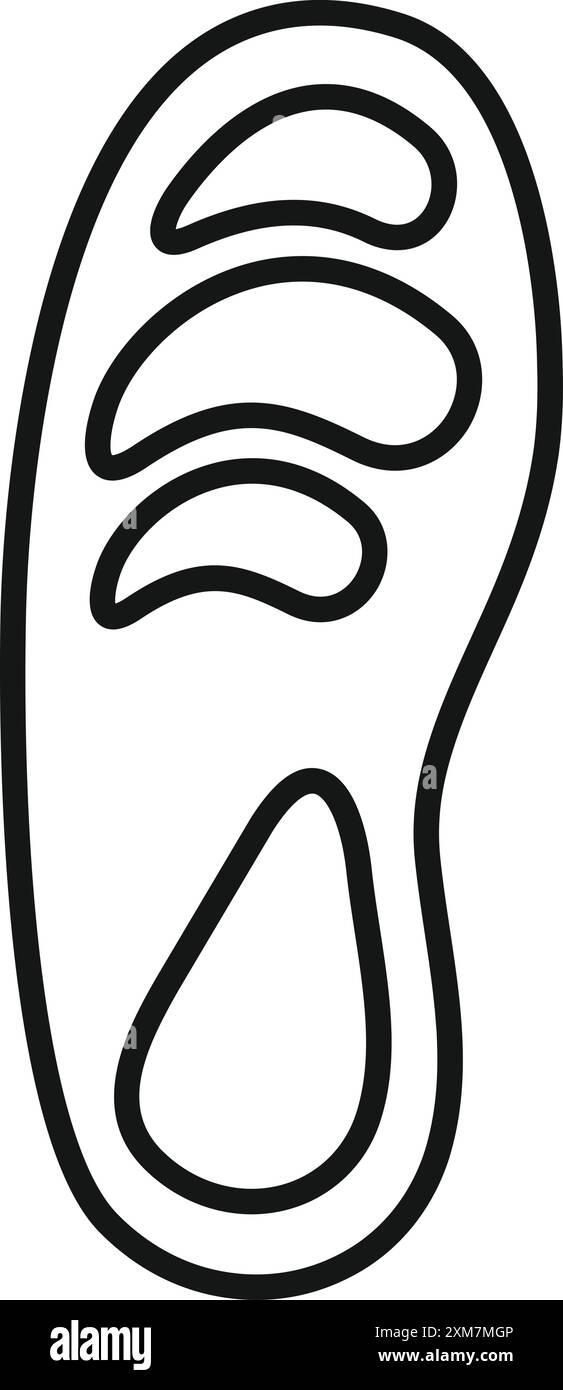 Simple line drawing showing the different support zones of an ...