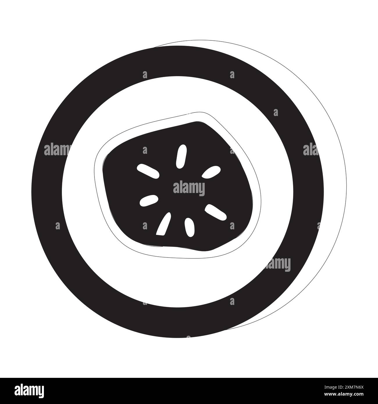Banana slices illustration of various sizes and angles. Chopped banana ...