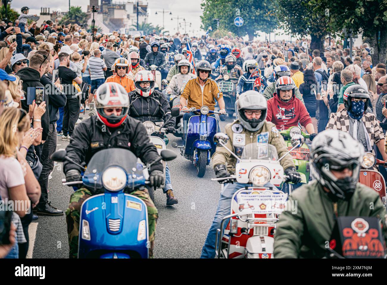 Isle of Wight Scooter Rally, Mods on Lambretta and Vespa motorbikes ...