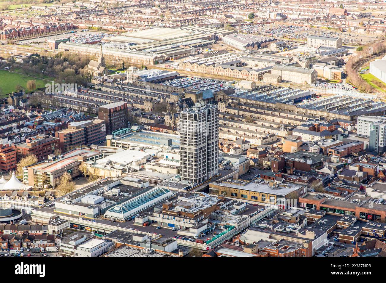 Swindon Town Centre from the air Stock Photo - Alamy
