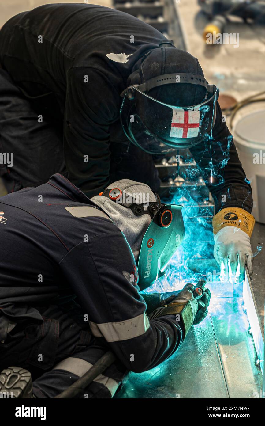 Blue visors hi-res stock photography and images - Alamy