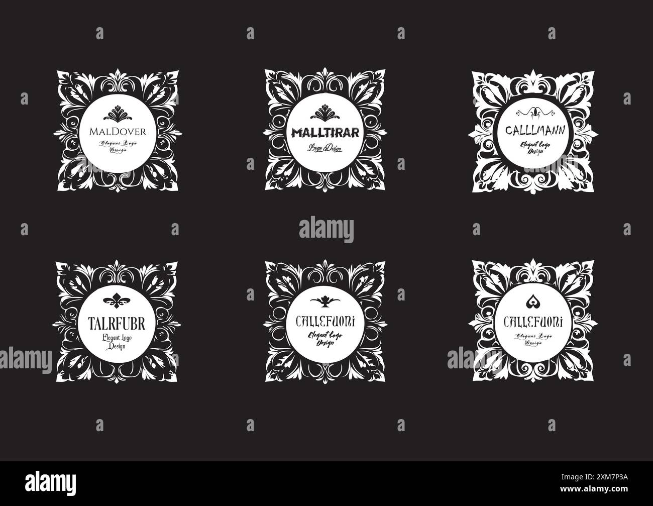 Elegant Floral Emblem Designs Collection for beauty products, organic ...