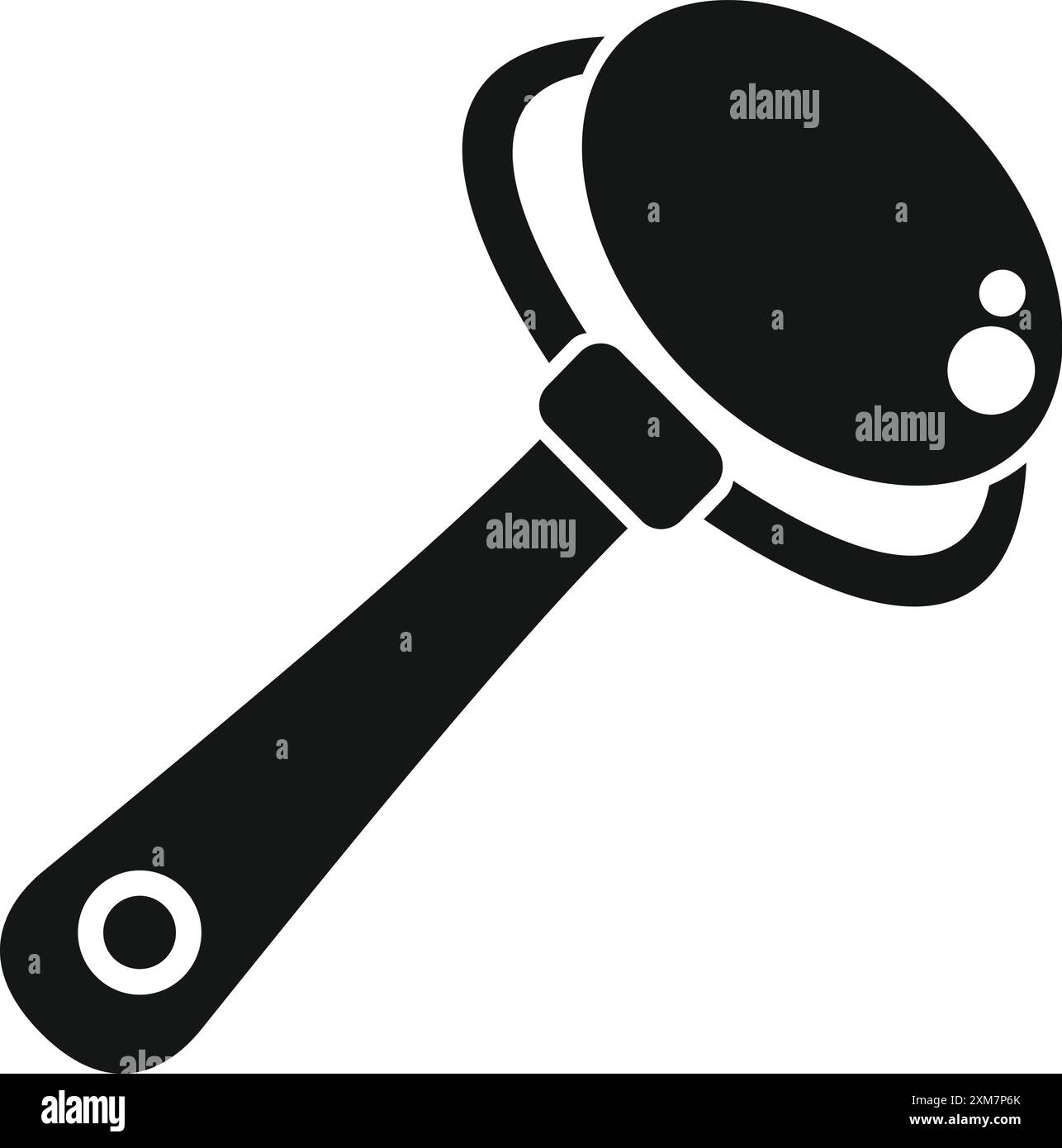 Simple icon of a baby rattle, a classic toy for infants, representing ...