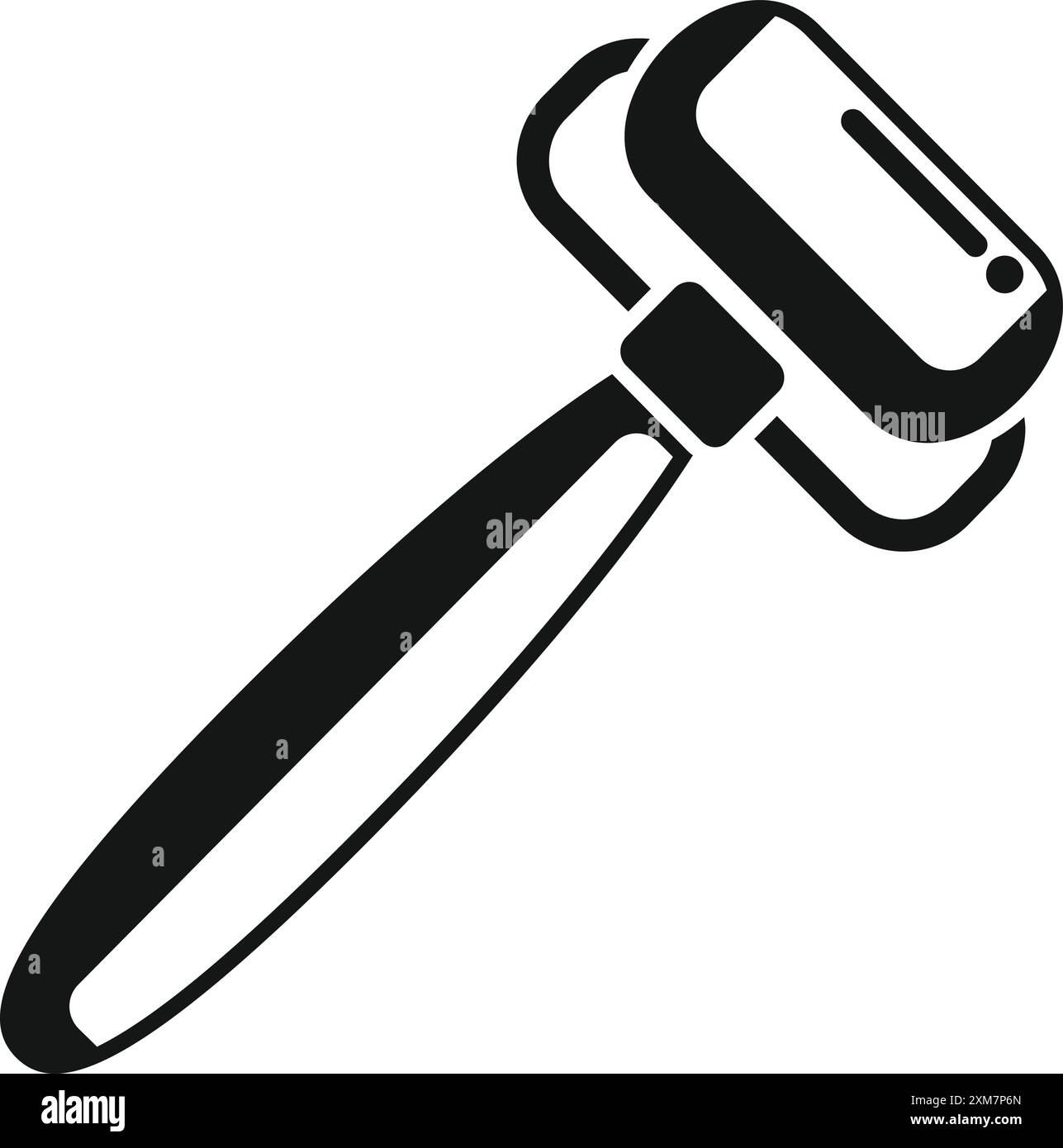 Black and white icon of a modern electric razor with sharp blades for a ...