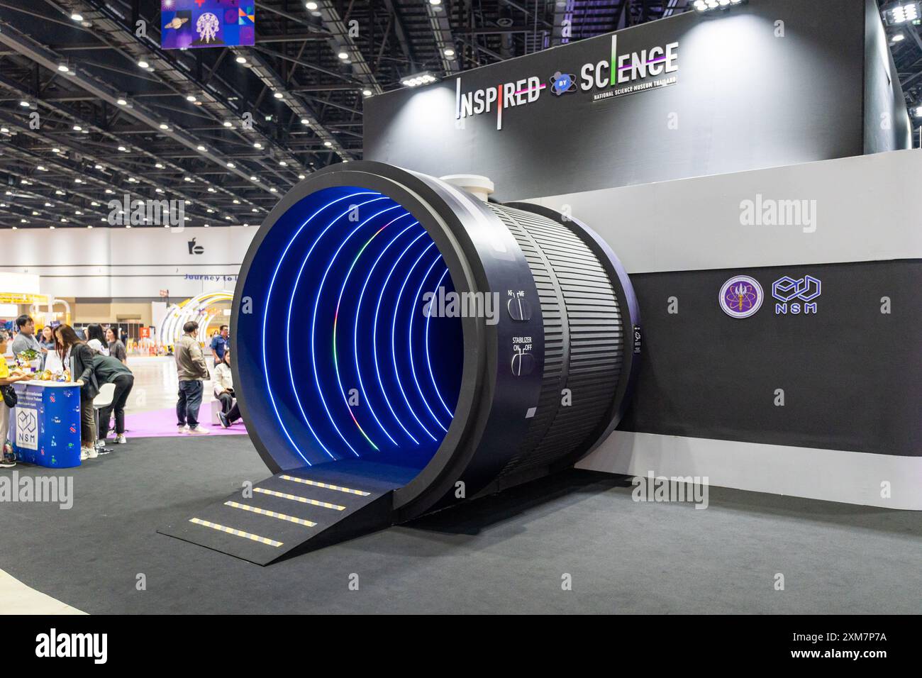 A giant camera is displayed at The Fair Sci-Power For Future Thailand ...