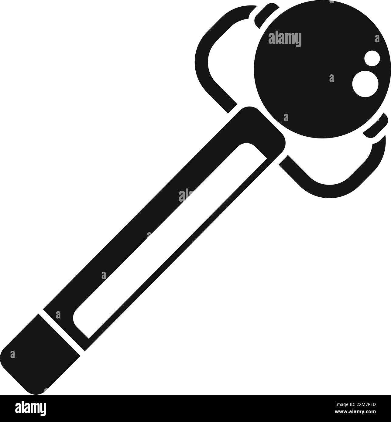 Black and white icon of a magic staff with a round tip, spreading ...