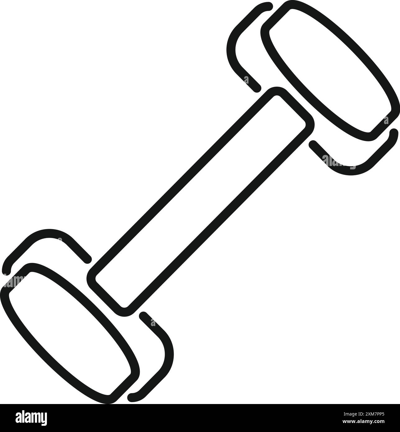 Simple dumbbell icon representing weightlifting hi-res stock ...
