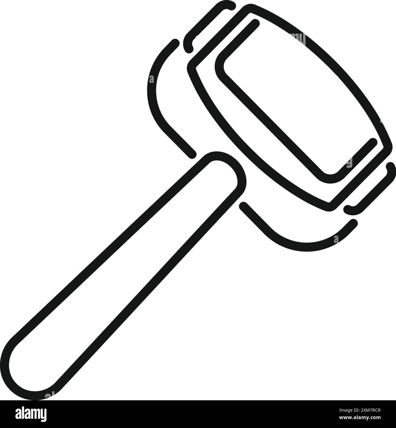 Simple line drawing of a hammer, a tool commonly used in construction ...