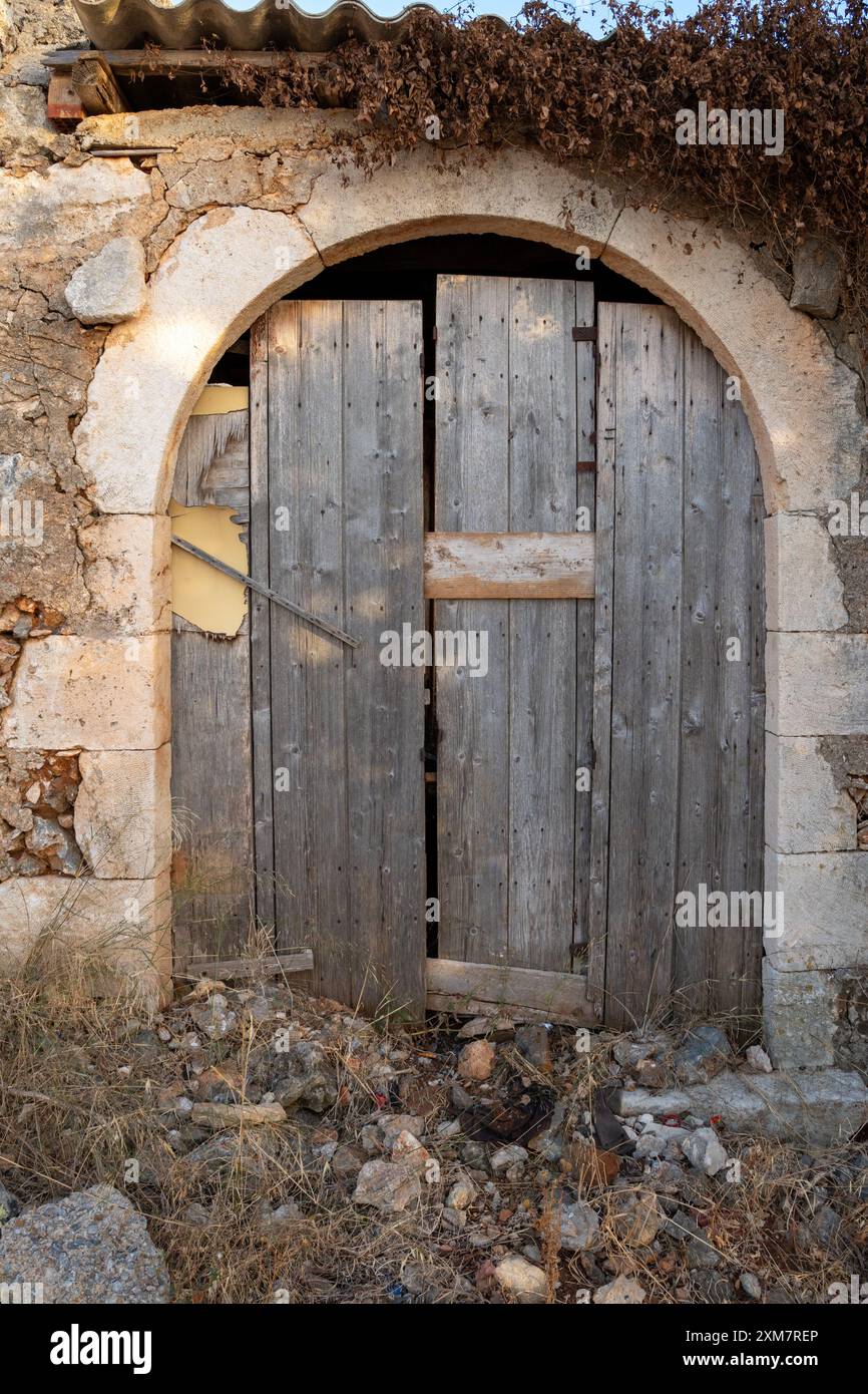 Old town in Crete, old doors Stock Photo - Alamy