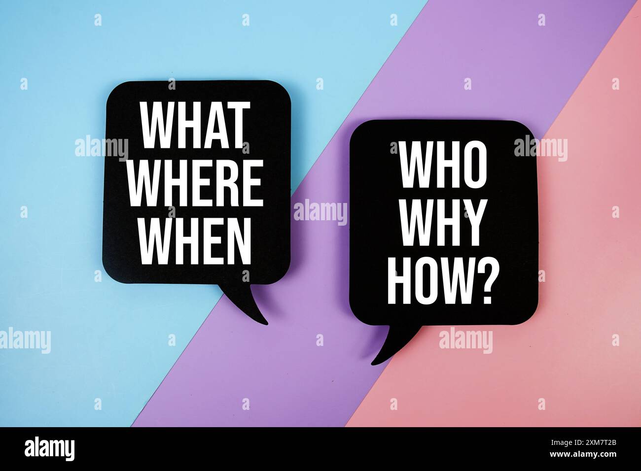 What Where When Who Why How Stock Photo - Alamy