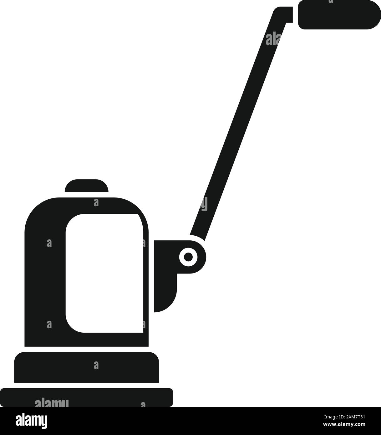 Black and white icon of a floor polishing machine showing the concept ...