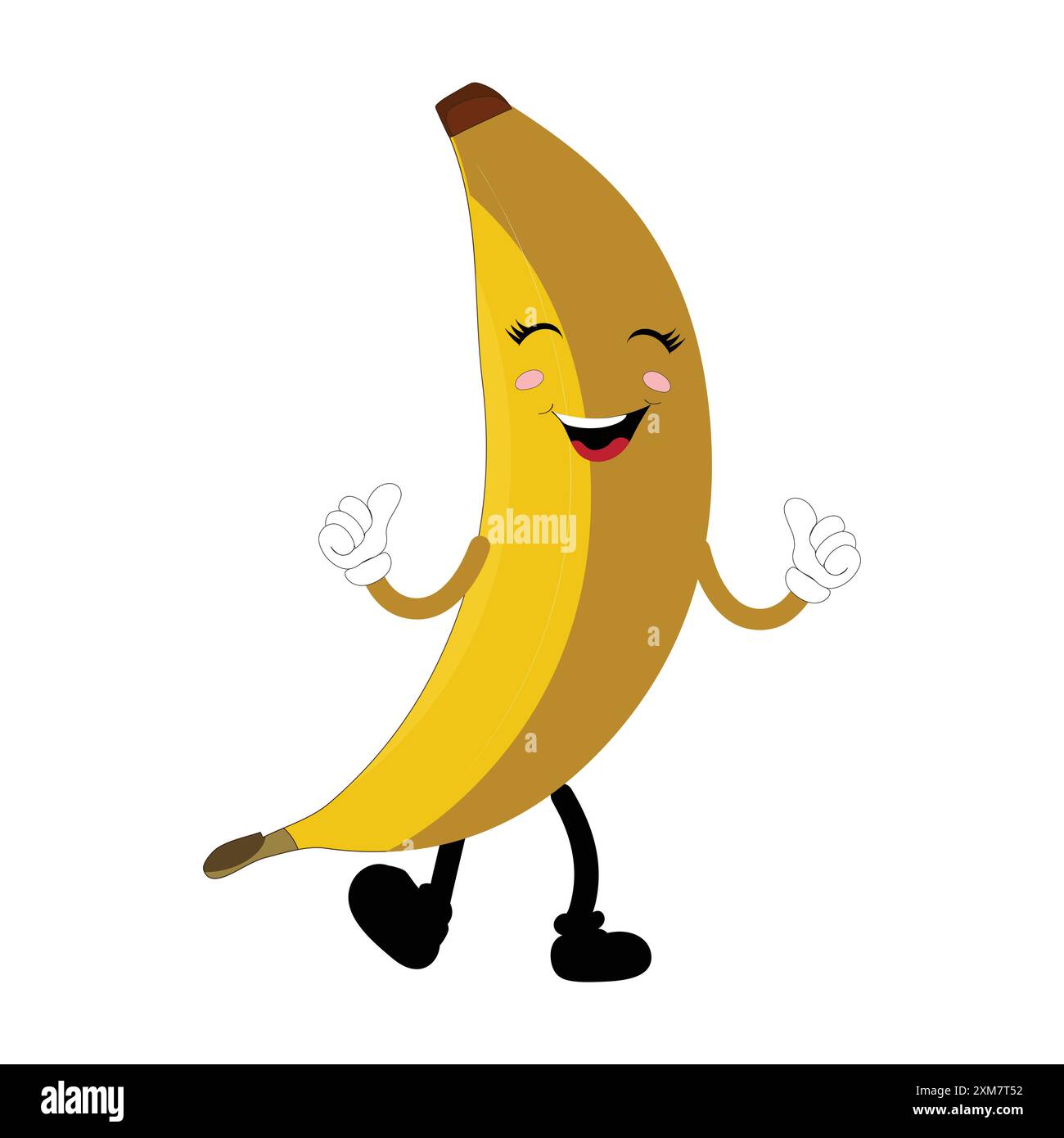 Banana mascot cartoon character, fruit cartoon character emoticon Cartoon happy banana mascot ...