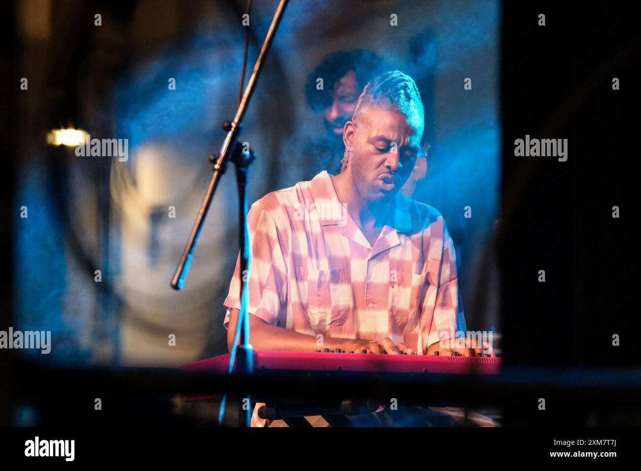 English jazz musician, Ashley Henry performs live on stage during the ...