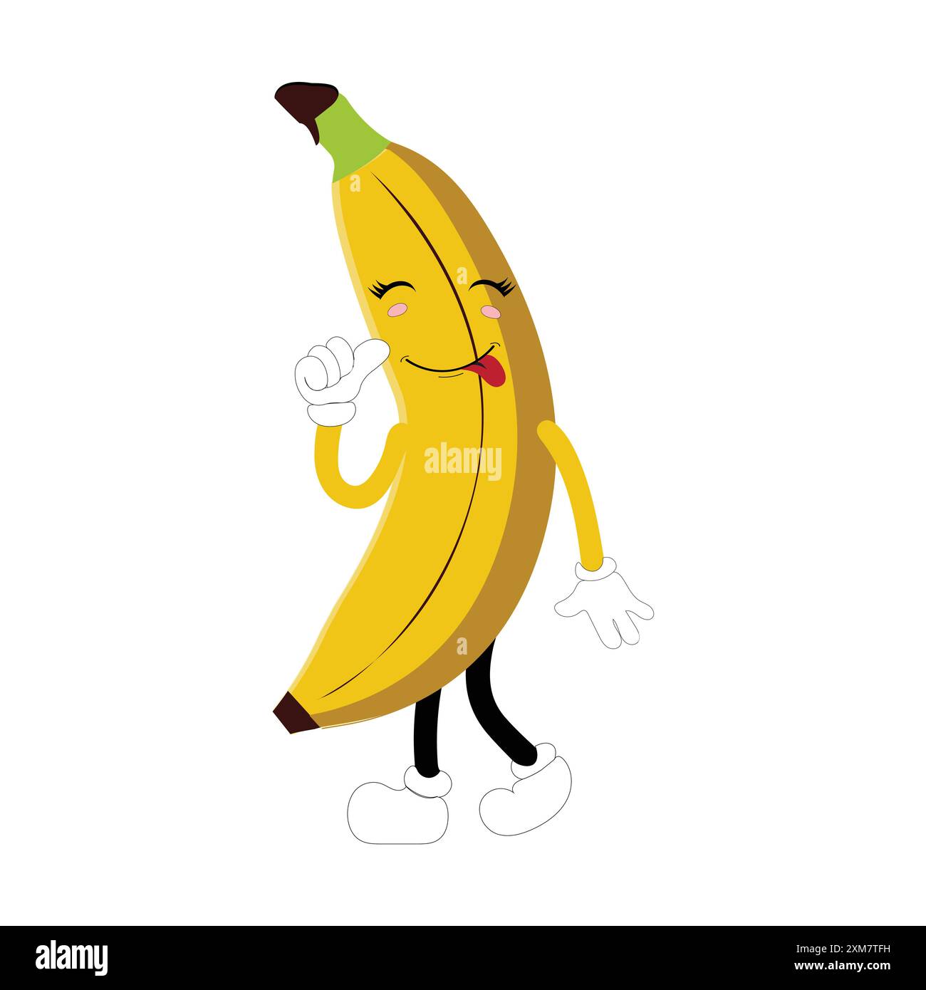 Banana mascot cartoon character, fruit cartoon character emoticon Cartoon happy banana mascot ...