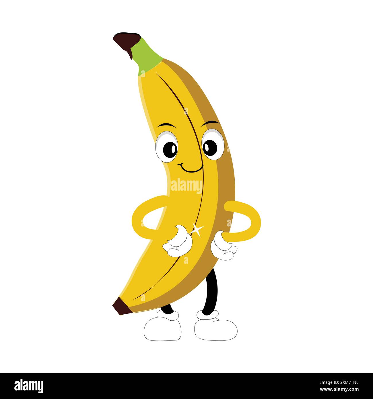 Banana mascot cartoon character, fruit cartoon character emoticon Cartoon happy banana mascot ...