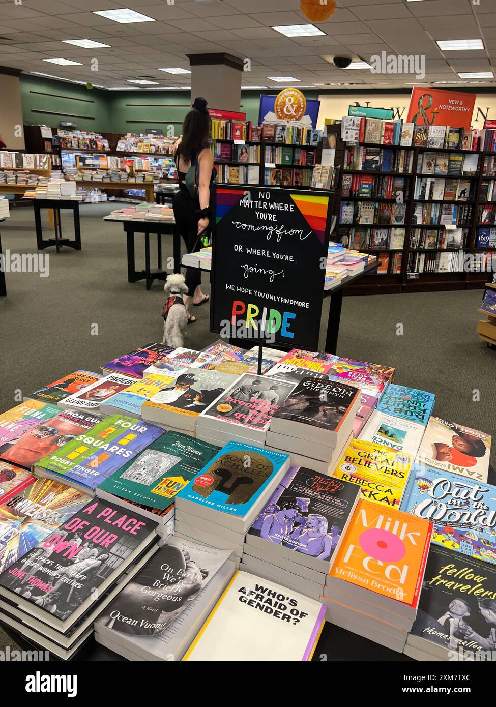 Book table at a bookstore store shows the interest there is today in ...