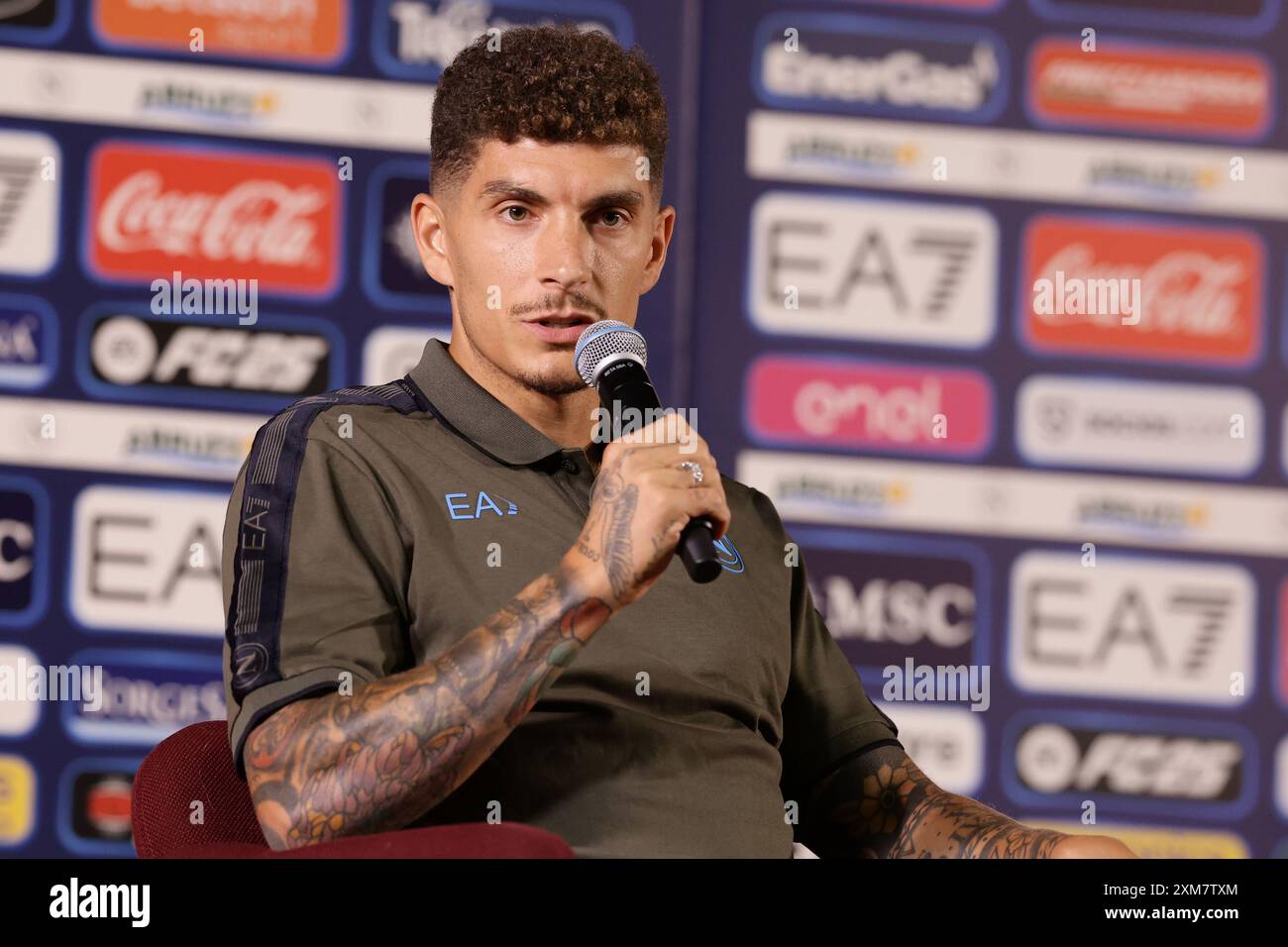 Press conference of Napoli's Italian defender Giovanni Di Lorenzo ...