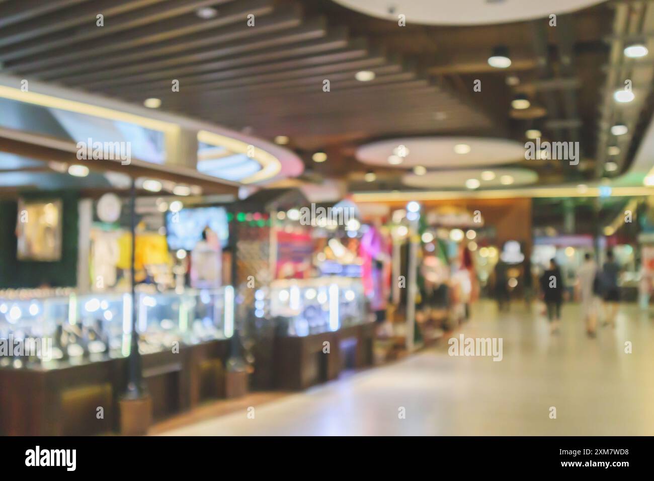 Abstract blur jewelry store in modern shopping mall interior defocused ...