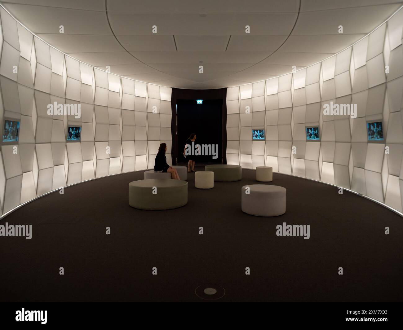 Berlin, Germany - Sep, 2022: A special room for listening to music in ...