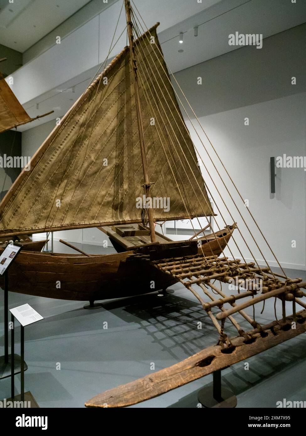 Berlin, Germany - Sep, 2022: Te puke, outrigger boat "Maunga Nefu' fron ...