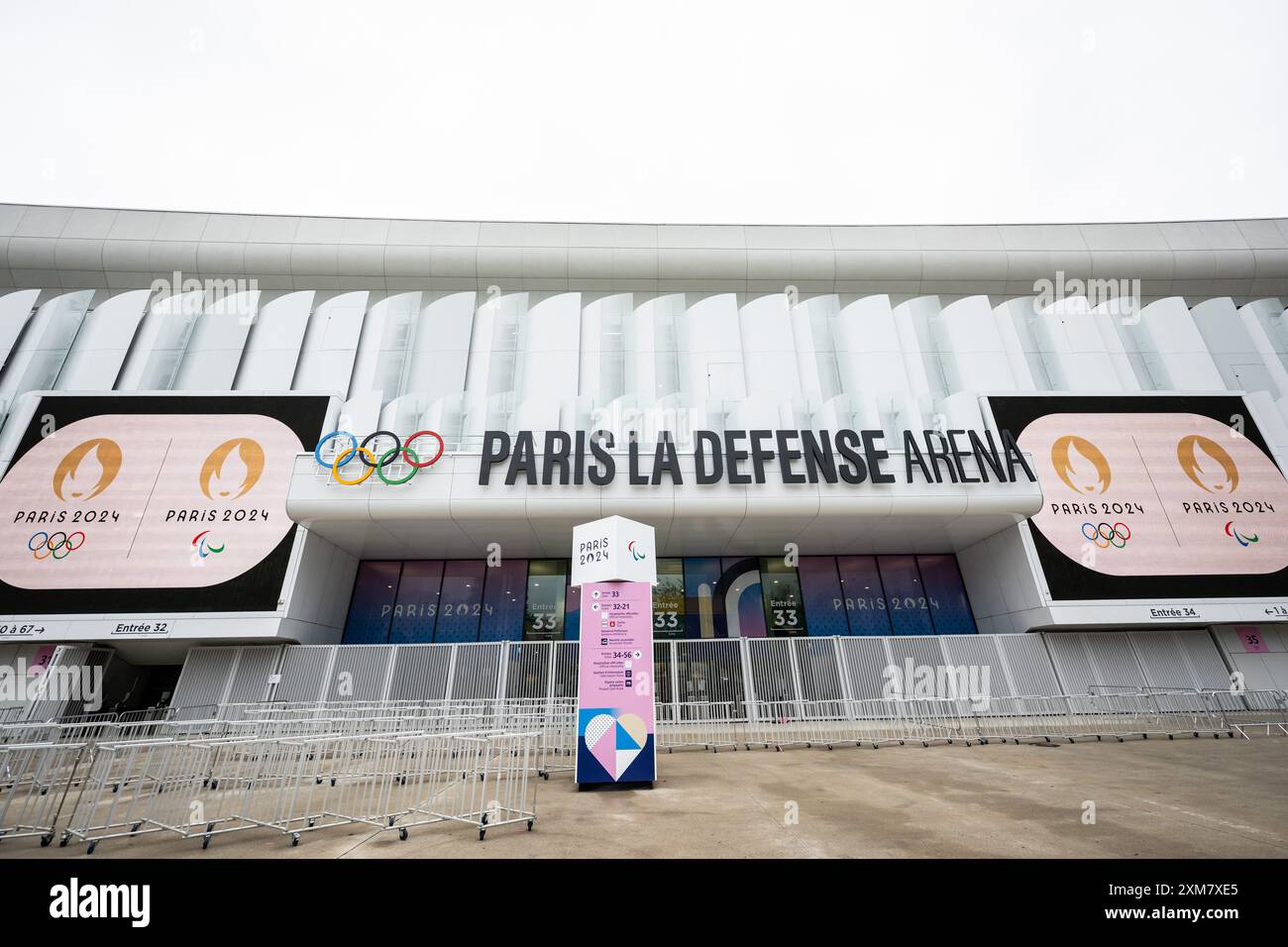 Paris, France. 26th July, 2024. 240726 Paris La Defense Arena during day 0 of the Paris 2024 ...