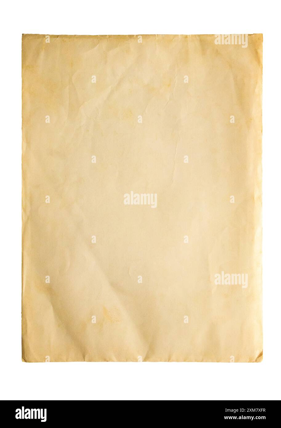 Old vintage paper sheet texture isolated on white background Stock ...