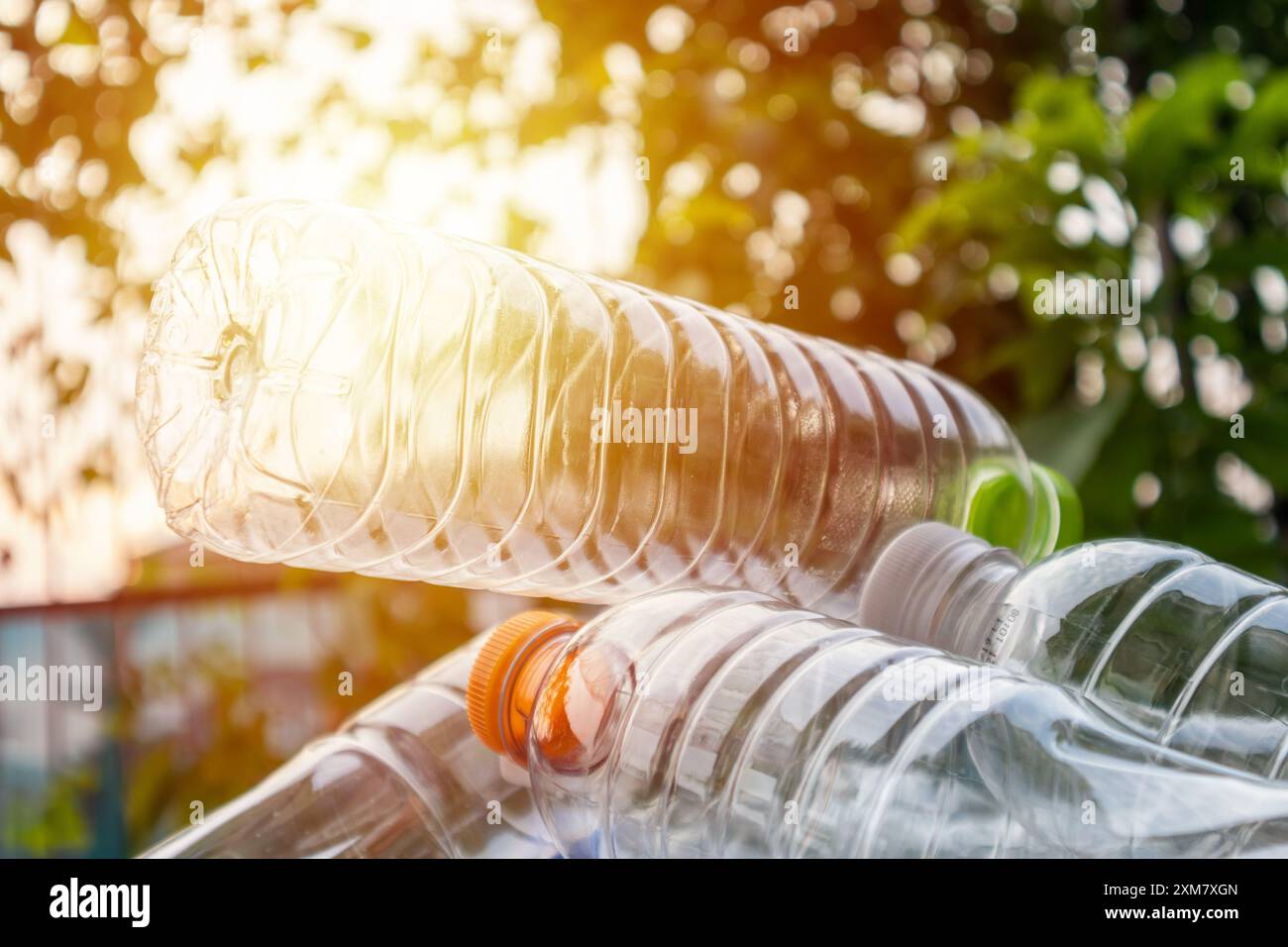 plastic bottles for recycling background concept Stock Photo - Alamy