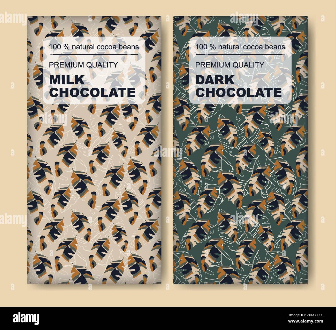 The original finest chocolate abstract vector set. The Cocoa chocolate ...