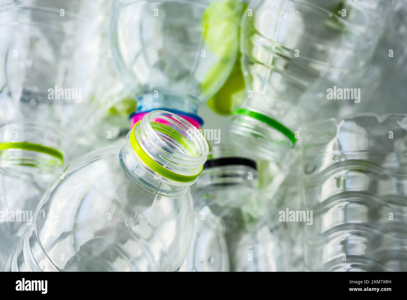 plastic bottles recycling background concept Stock Photo - Alamy