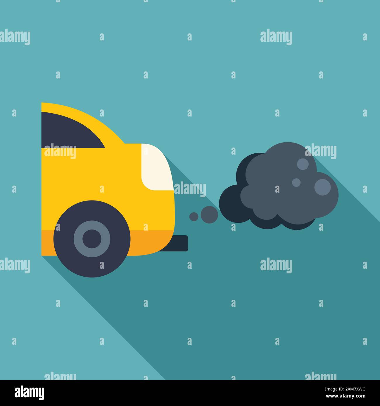Illustration featuring a car emitting exhaust fumes, highlighting the ...