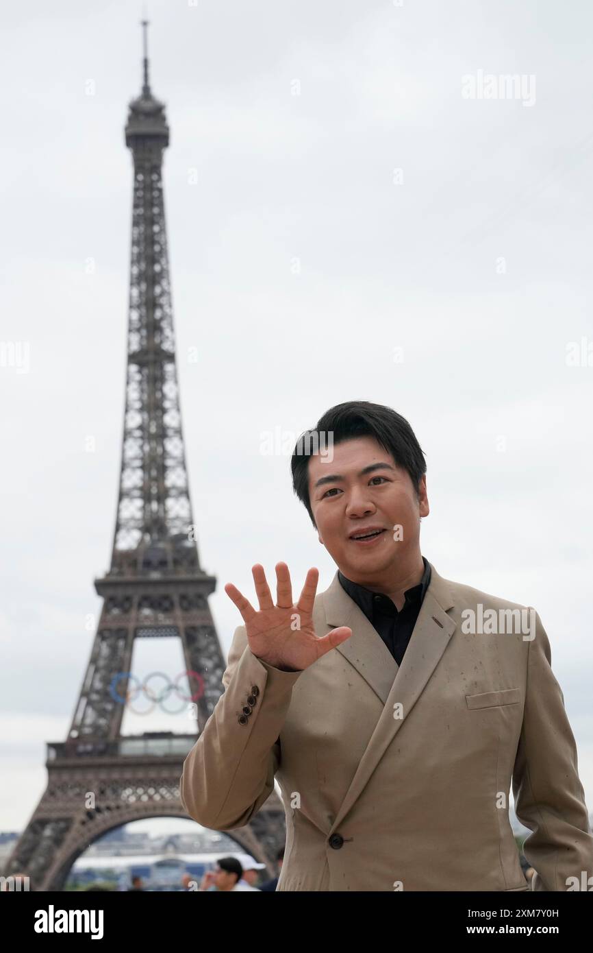 Chinese pianist Lang Lang arrives in Paris, France, before the opening ...