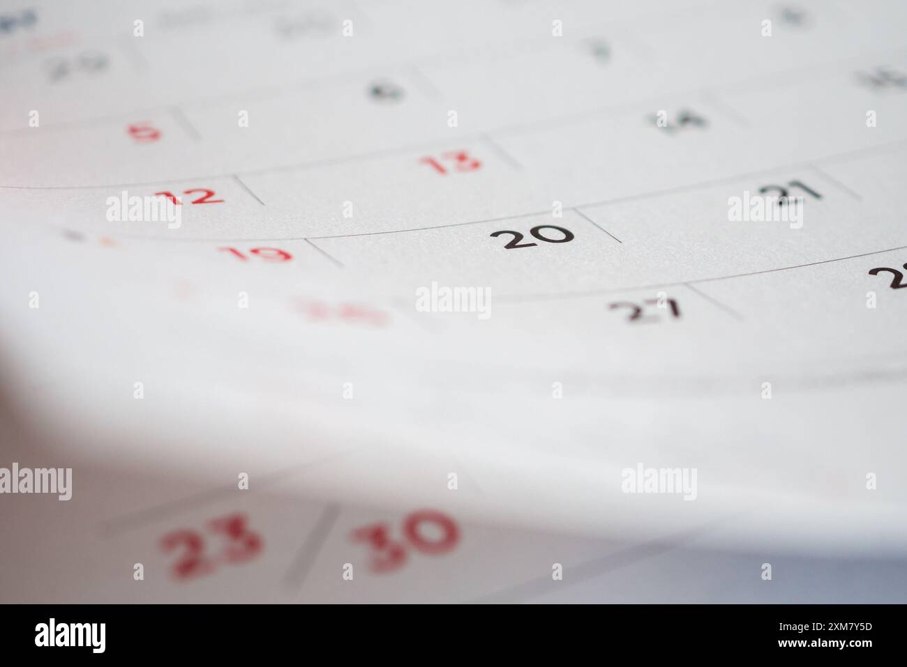 calendar page flipping sheet close up background Stock Photo - Alamy