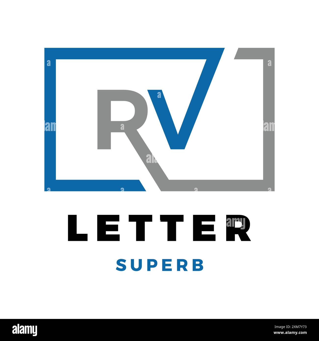 Initial Letter RV Icon Logo Design Template Stock Vector Image & Art ...