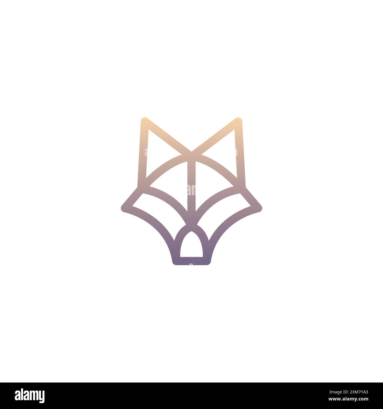 Line Fox Logo vector. Fox head Logo Design Stock Vector Image & Art - Alamy