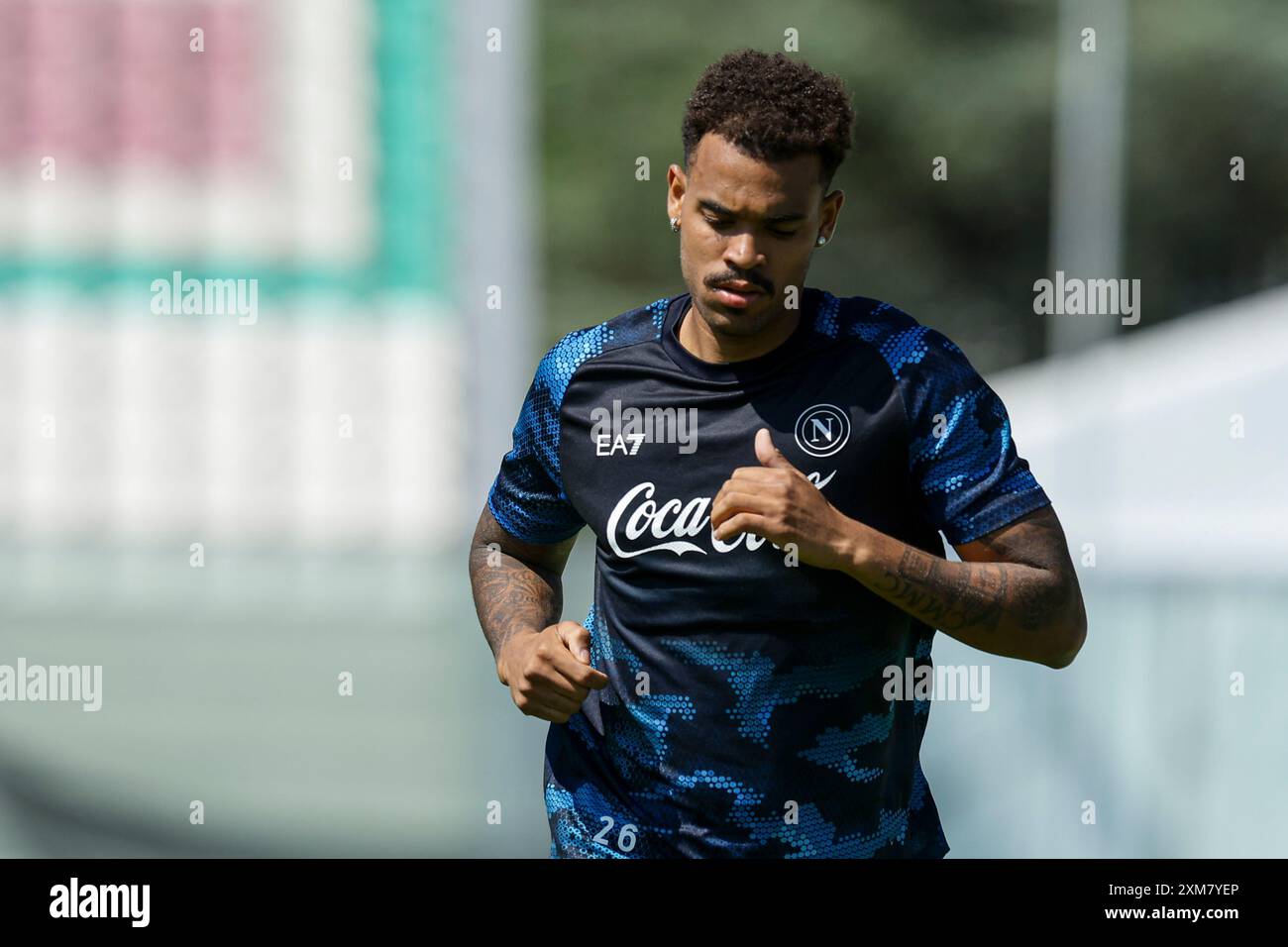 Napoli's Belgian forward Cyril Ngonge during SSC Napoli's 2024-25 ...