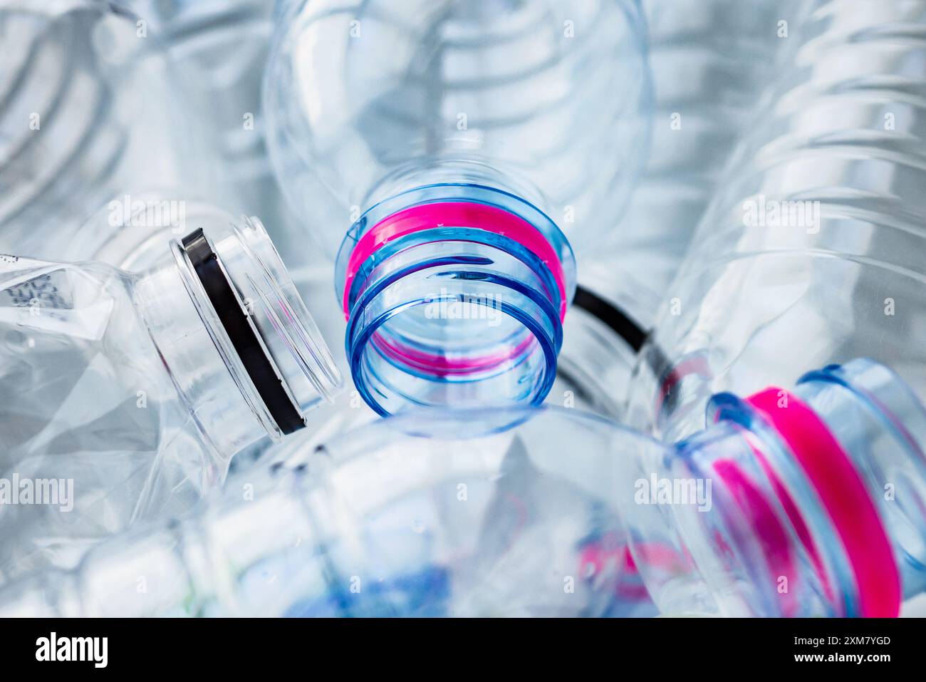 plastic bottles recycling background concept Stock Photo - Alamy