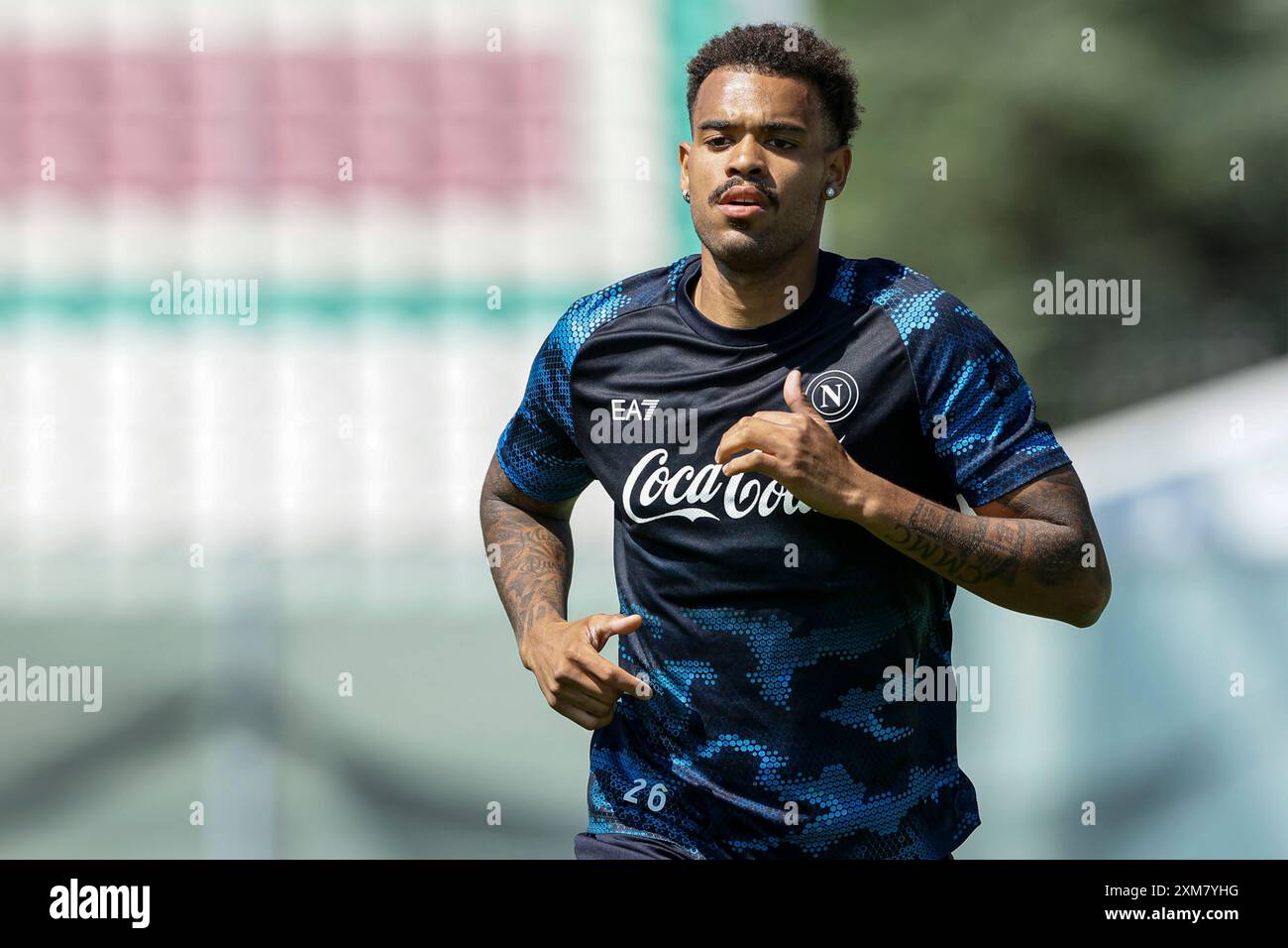 Napoli's Belgian forward Cyril Ngonge during SSC Napoli's 2024-25 ...
