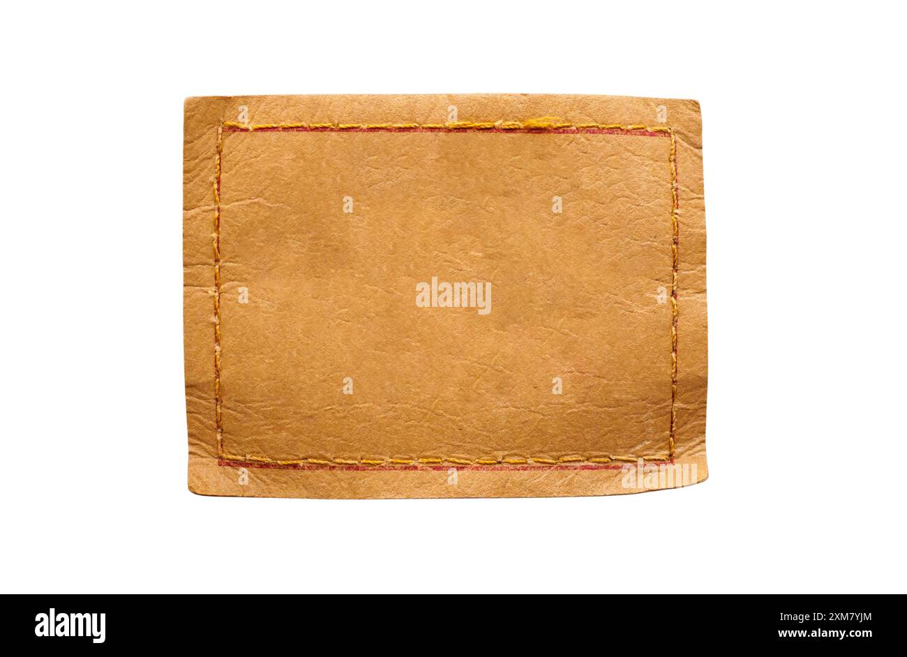Blank jeans leather label texture isolated on white background Stock ...