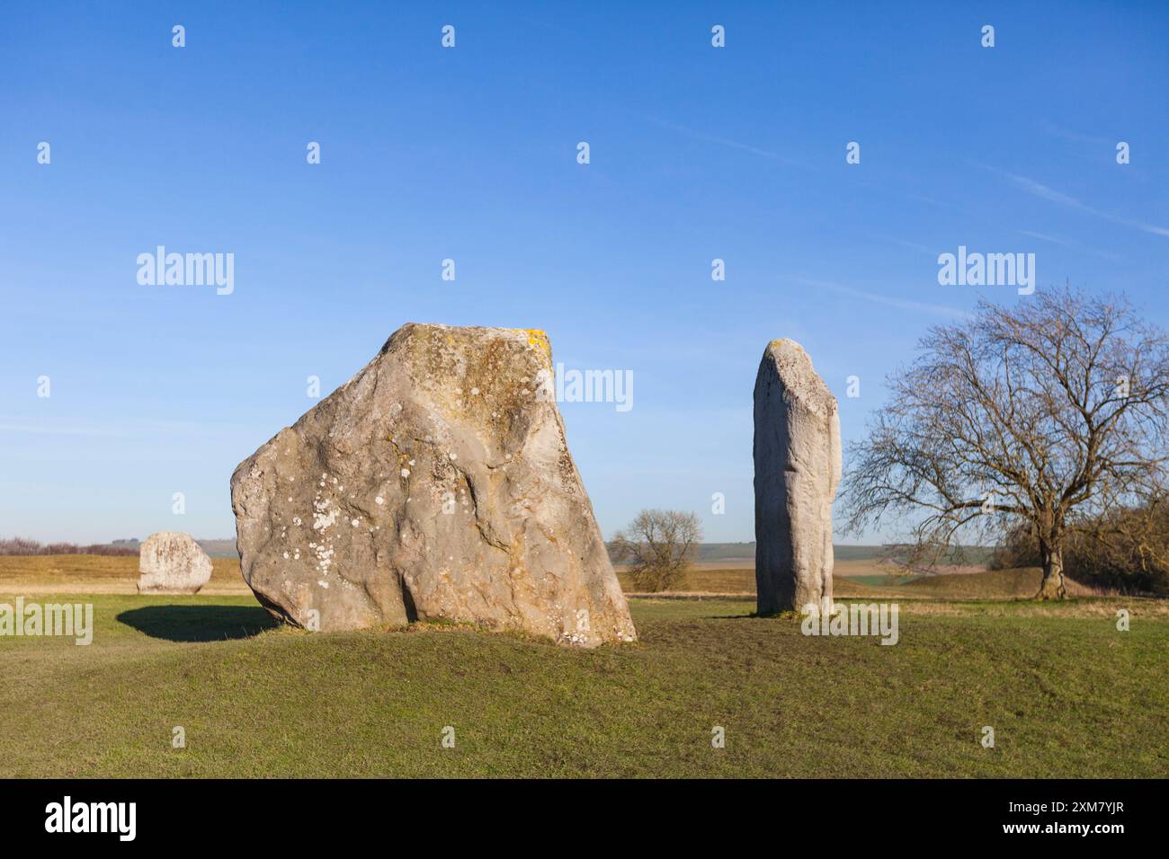 Avebury stone circle, Neolithic henge, large megalithic monument ...