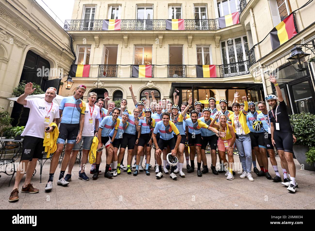Paris, France. 26th July, 2024. arrival of the Ride to Paris at the ...